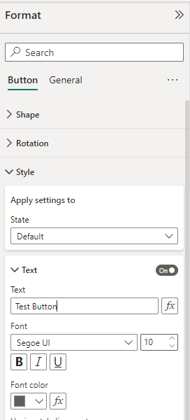 Create buttons in Power BI